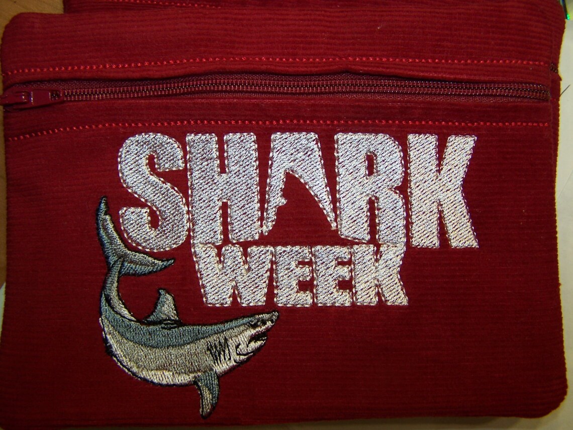 SHARK WEEK Tampon & Maxi Pad Taxi Zippered Fabric Purse Pouch | Etsy