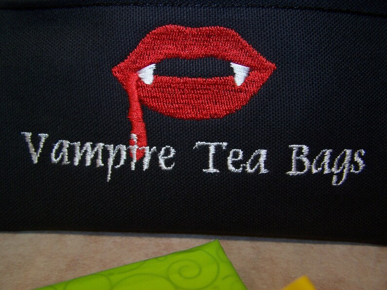 Vampire Tea Bags Tampon & Maxi Pad Bag Zippered Fabric Purse | Etsy