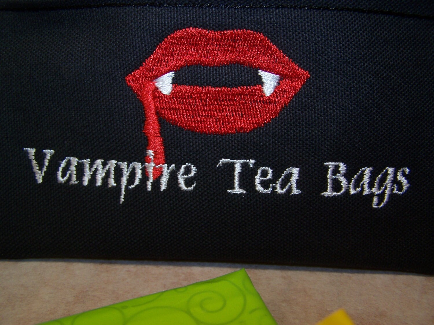 Vampire Tea Bags Tampon & Maxi Pad Bag Zippered Fabric Purse | Etsy