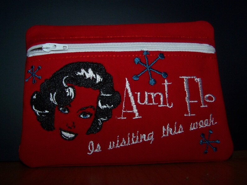 Aunt Flo is Visiting / Tampon & Maxi Pad Taxi Zippered Fabric | Etsy
