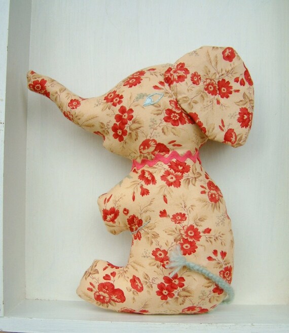 Items similar to Retro Style Toy Soft Elephant Doll Stuffed Animal ...