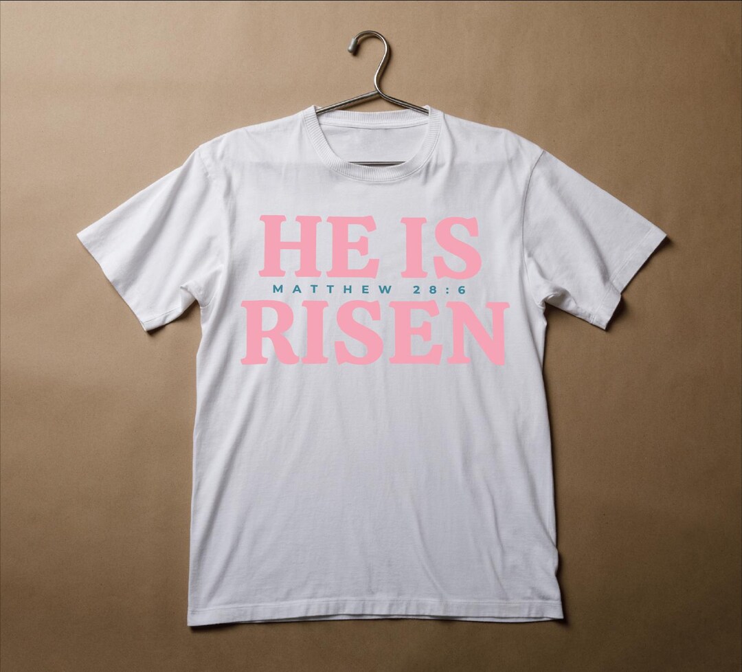 He is Risen Png for UV DTF and DTF, Easter Season, Christian Message to ...