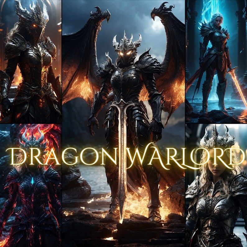 Digital Image Download Dragon Warrior Art Fantasy Dragon Warlord Fantasy Warrior Dragon Art - Etsy