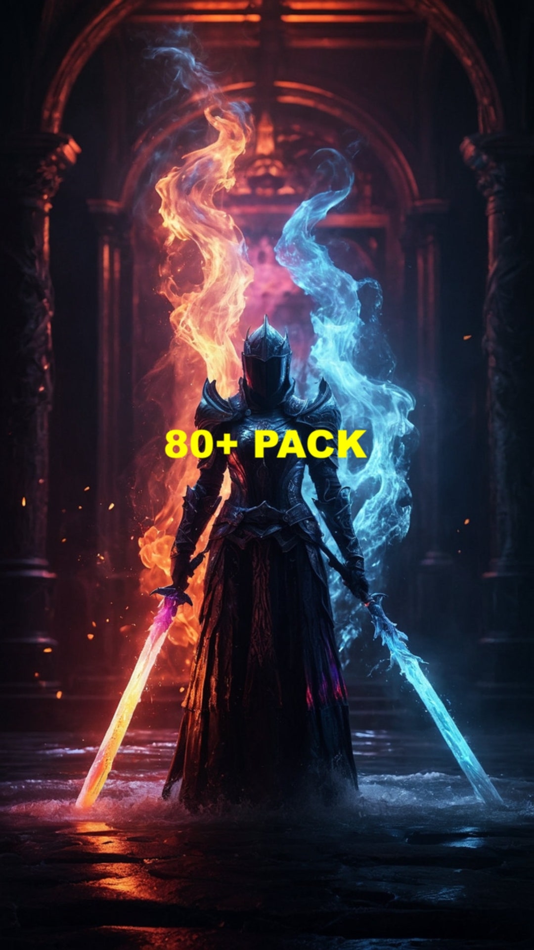 80 Knights Elemental Series Bundle Pack Fantasy Surrealism Printable ...