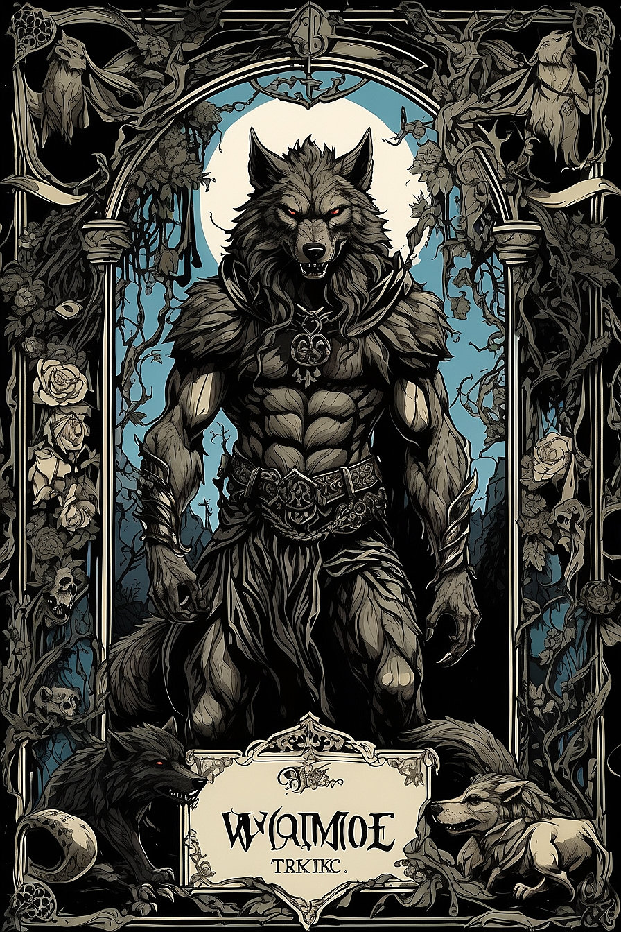 Werewolf Tarot Card Deck 13 Digital Designs Fantasy Card Games Tarot ...