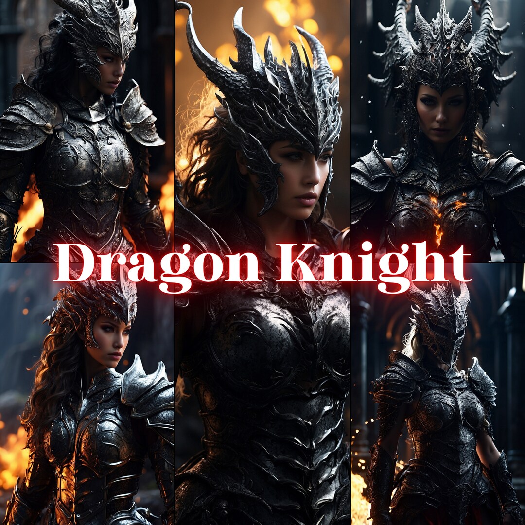 Digital Download Dragon Knight Dragon Warrior Fantasy Dragon Knight Art ...