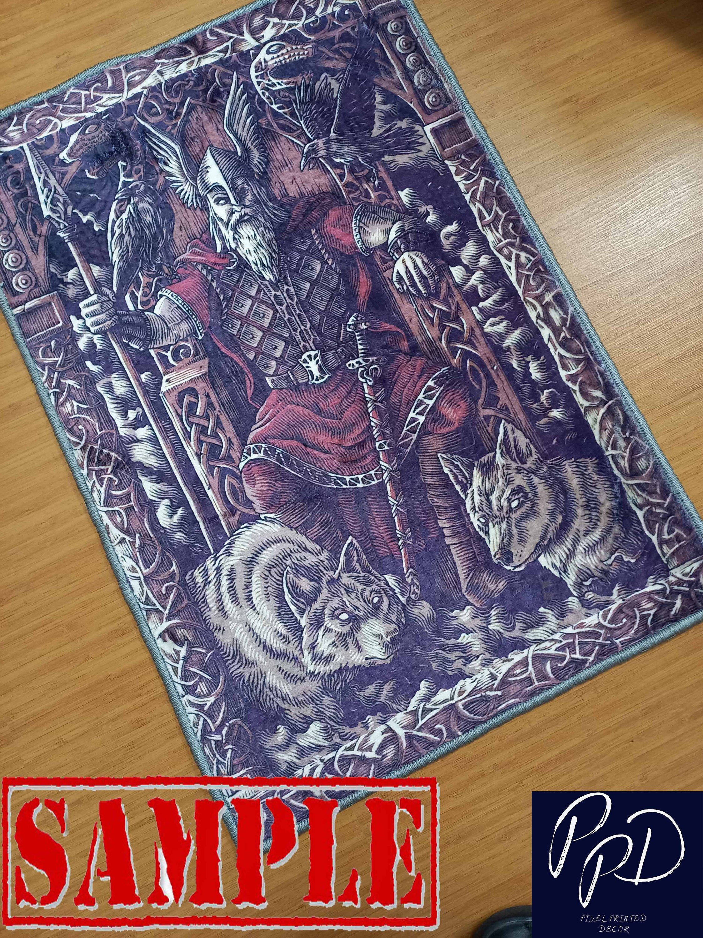 Tiki Masks Rug, Wooden Masks Hawaii Rug, Antique Themed Rug, Tiki Totem ...