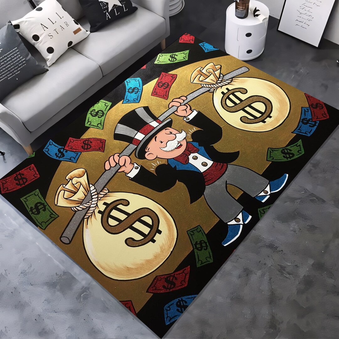 Monopoly Rug, Monopoly, Entertainment Rug, Game Rug, Board Game Rug ...