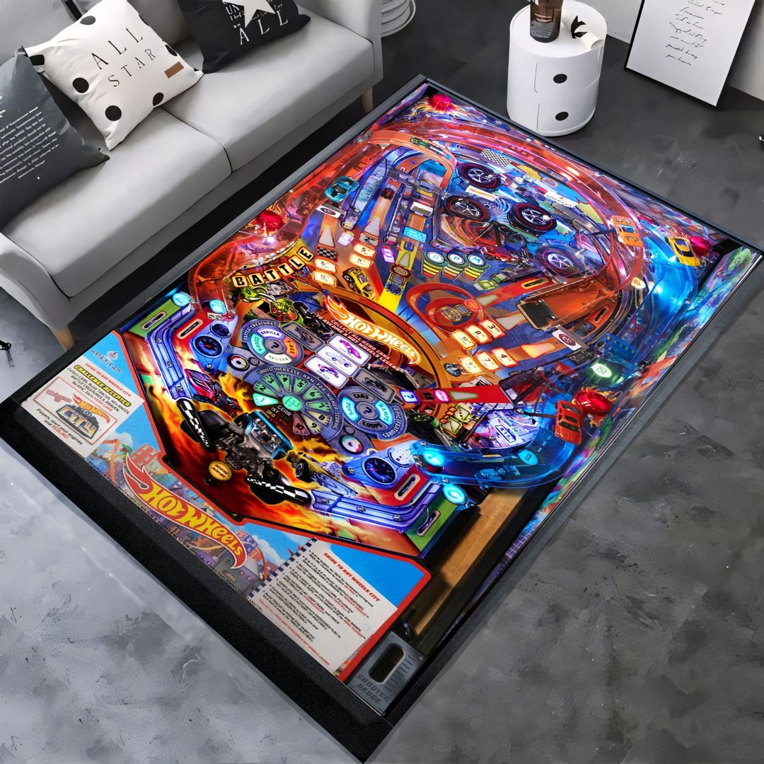 Pinball Cars Rug, Pinball Playfield Rugs, Pinball Rug, Pinball Game Rug ...