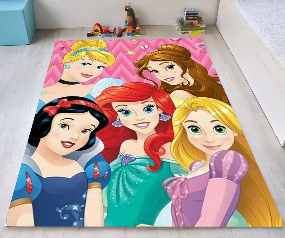 Princess Rug, Princess Rug for Girls Room, Girls Room Princess Rug, Rug ...