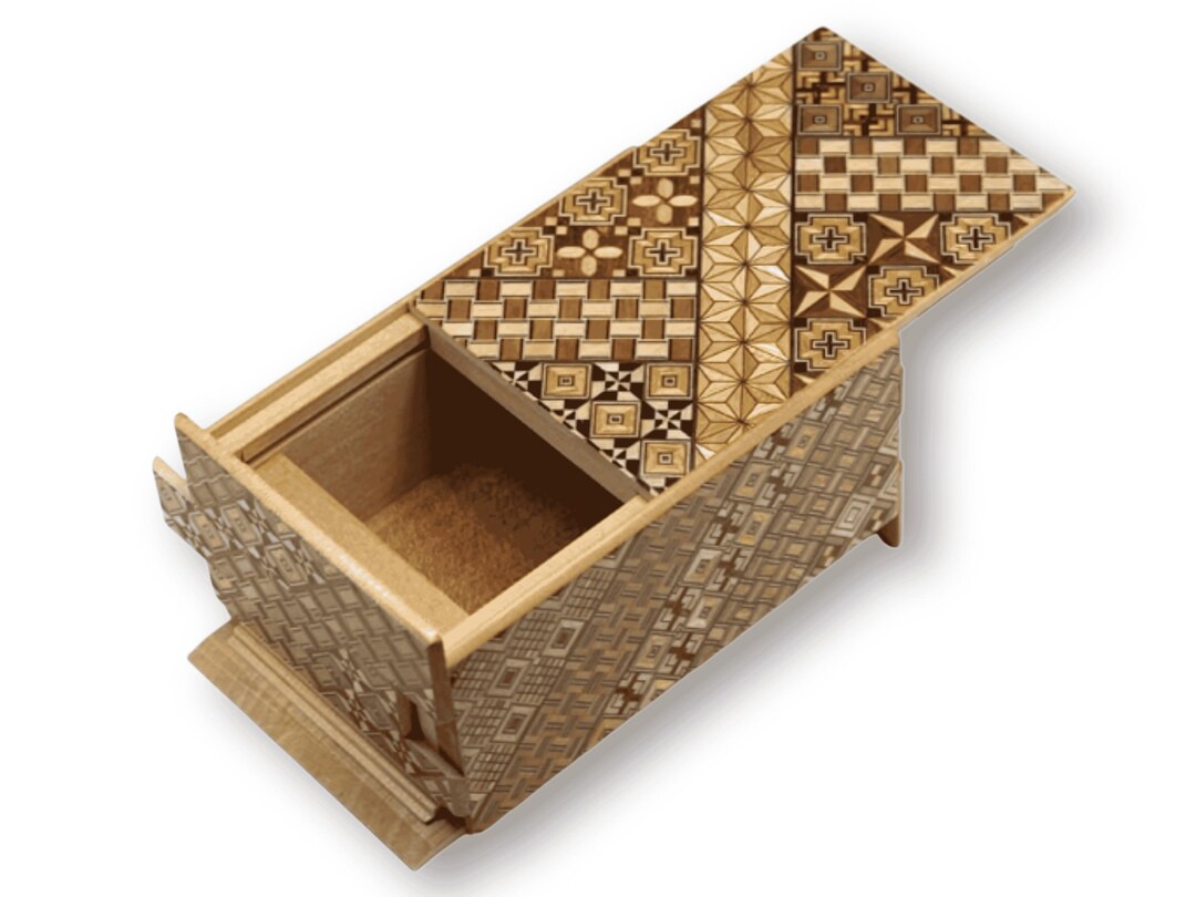 Japanese Traditional Crafts, Yosegi Box, 27, 21, 12, 4 Step, Wooden Box ...