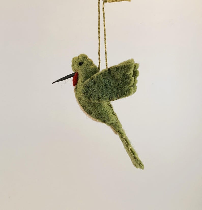 Hummingbird Bird Handmade Felt Ornament - Etsy