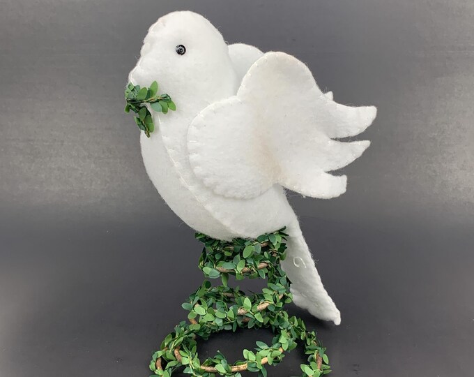 Dove - Bird Handmade Felt Tree Topper/ Table Top Decoration. - Etsy