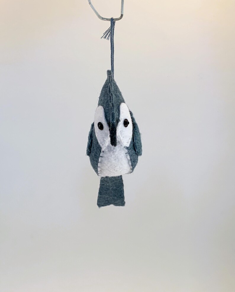 Tufted Titmouse Bird Handmade Felt Ornament - Etsy