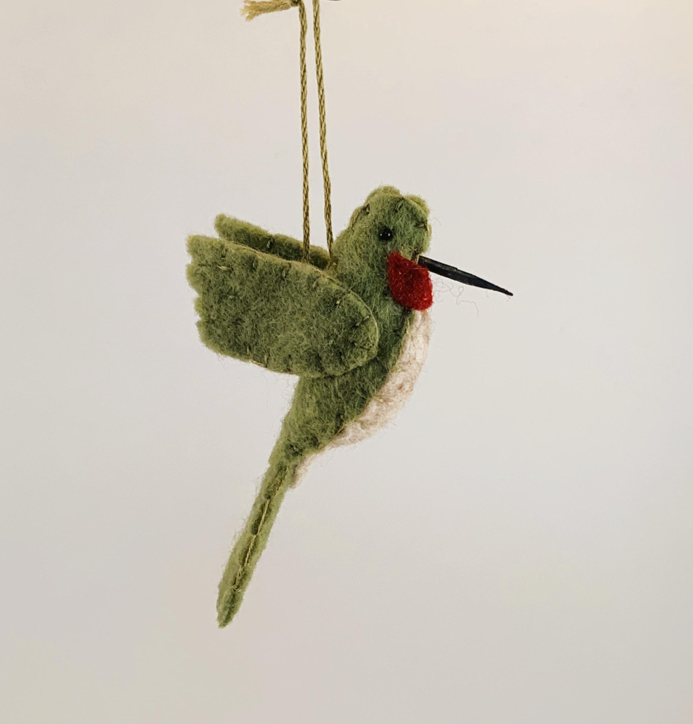 Hummingbird Bird Handmade Felt Ornament - Etsy