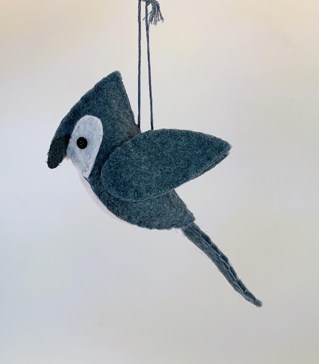 Tufted Titmouse Bird Handmade Felt Ornament - Etsy