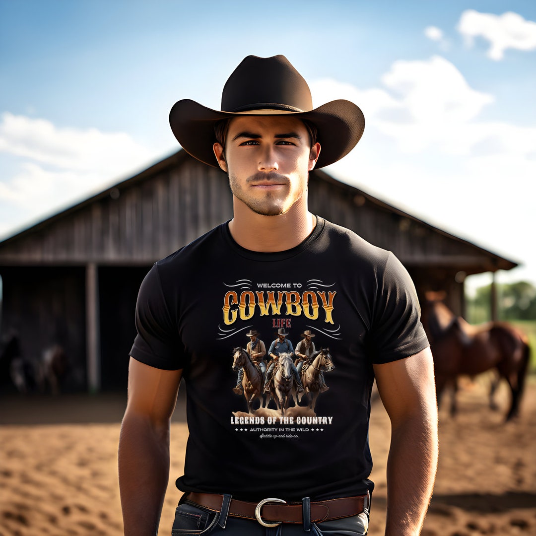 Cowboy Shirt, Western Shirt, Shirt for Him, Gift for Him, 90s Cowboy ...