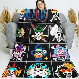 Anime Crochet Blanket Pattern Graphgan Tapestry Pixel Graph Chart ...