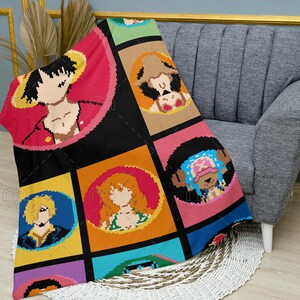 Anime Crochet Blanket Pattern: Anime Pixel Graph Tapestry Chart (PDF ...