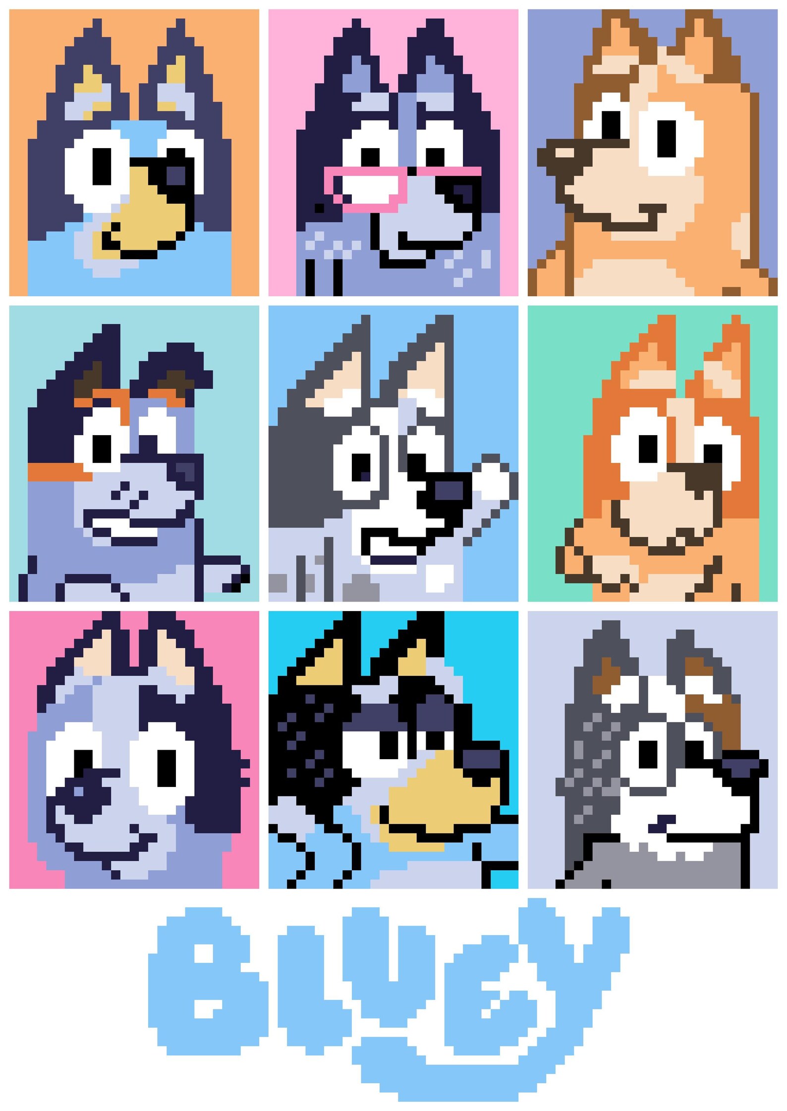 Heeler Family Crochet Graph C2C Pixel Chart (digital Download PDF ...