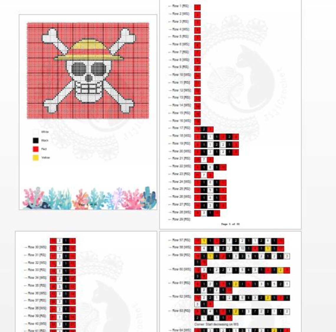 One Piece Blanket Crochet Pattern One Piece Tapestry Crochet Pattern ...