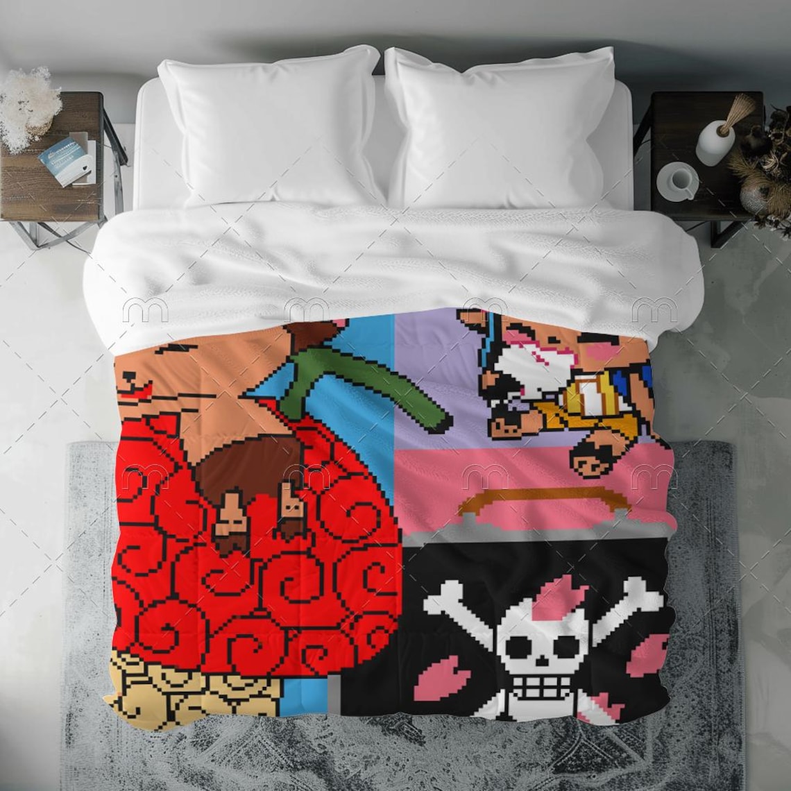 Anime Chart Blanket Crochet Pattern: C2C SC Pixel Graphgan Tapestry ...