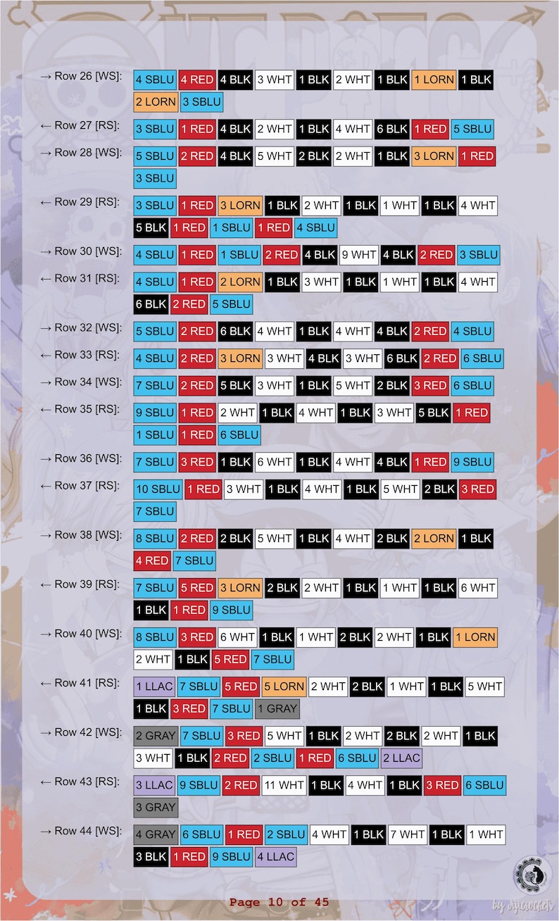 One Piece Crochet Blanket Pattern, Anime Graphgan Tapestry Pixel Graph ...