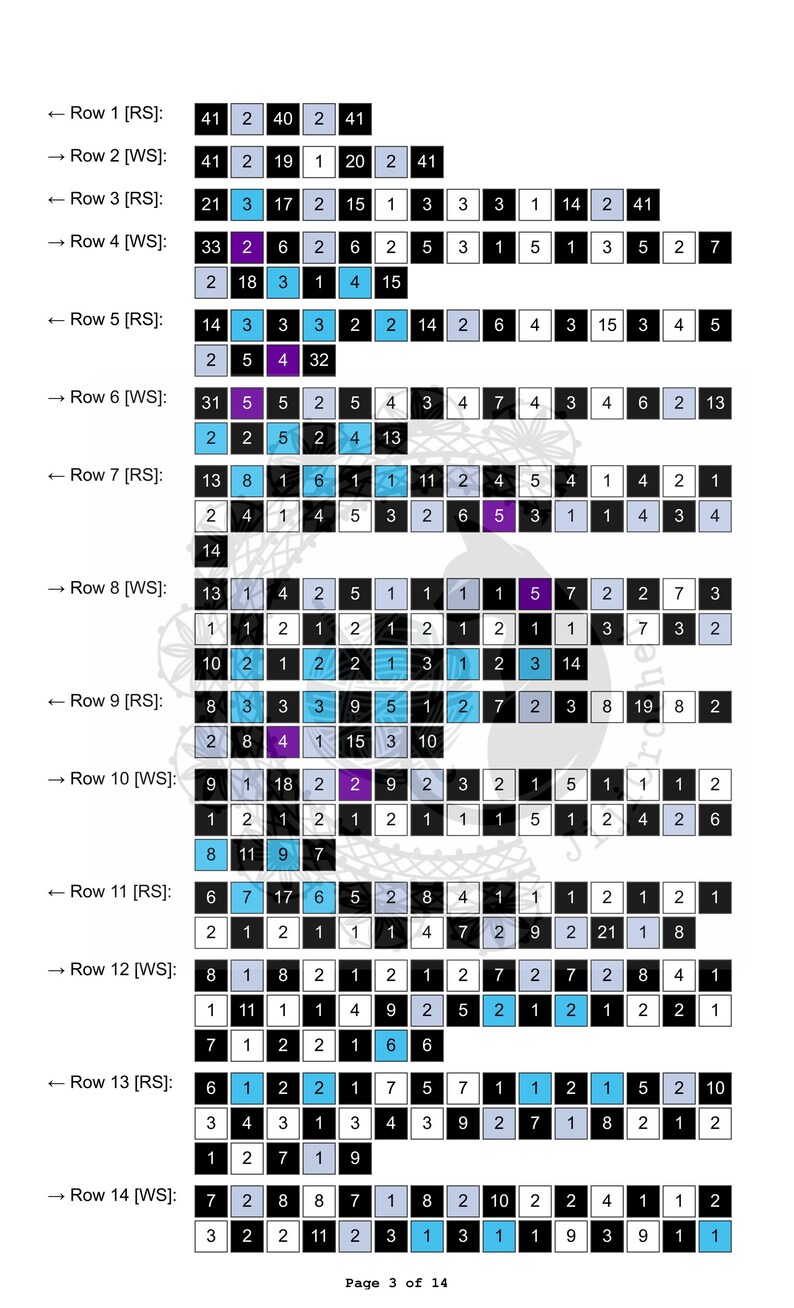 One Piece Blanket Crochet Pattern One Piece Tapestry Crochet Pattern ...