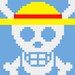 One Piece Anime Luffy Pirate Flag Graphgan C2C Pattern With Written and ...