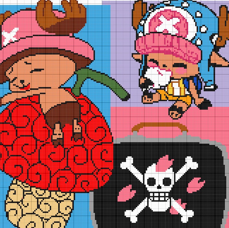 Chopper Blanket One Piece Anime Chopper Crochet Pattern C2C SC Chopper ...