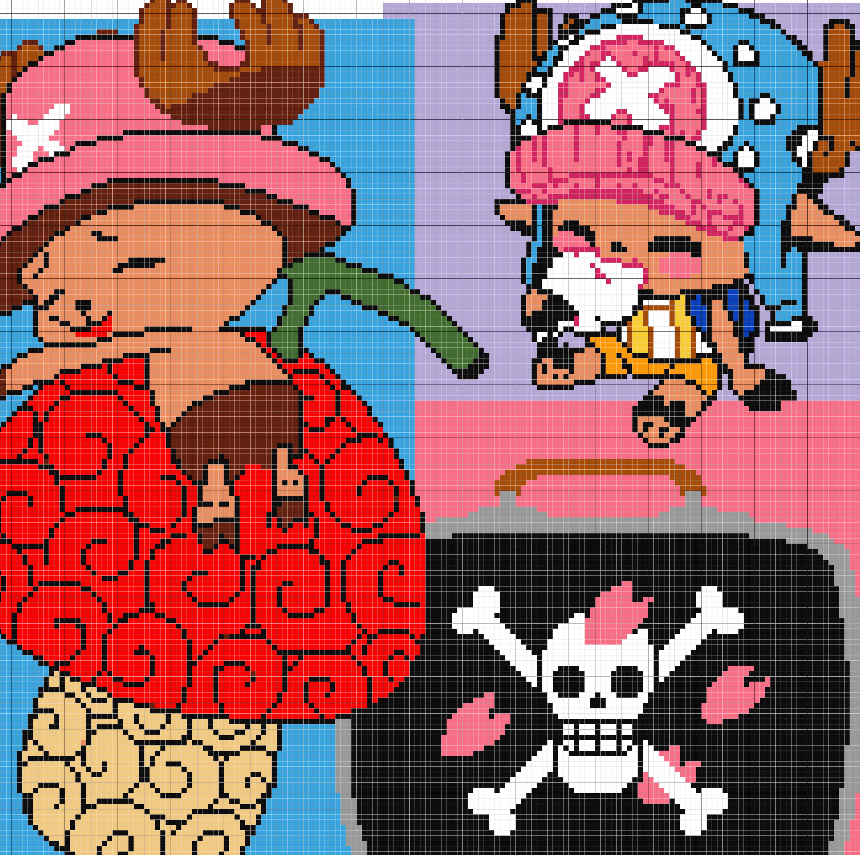 Chopper Blanket One Piece Anime Chopper Crochet Pattern C2C SC Chopper ...