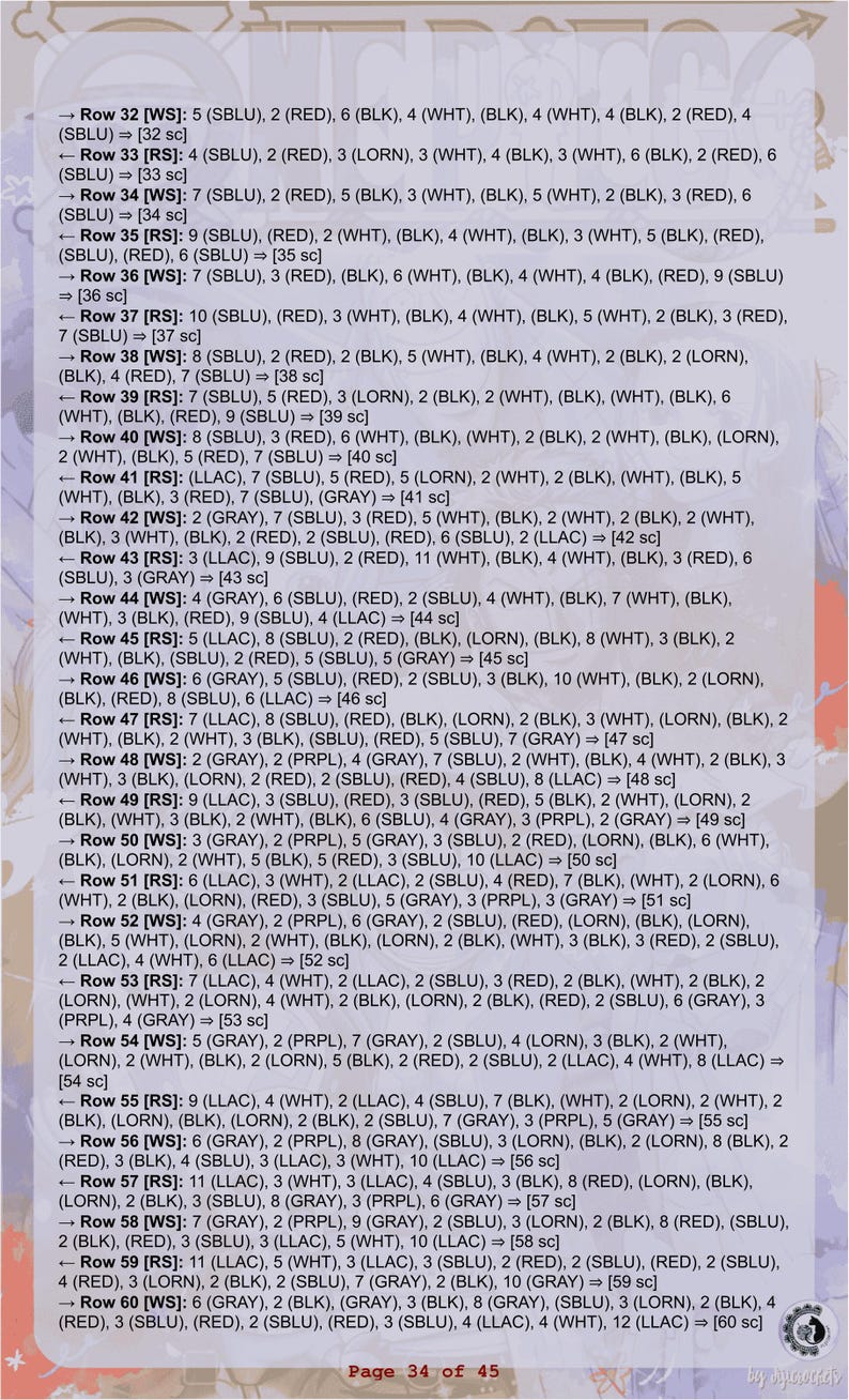 One Piece Crochet Blanket Pattern, Anime Graphgan Tapestry Pixel Graph ...