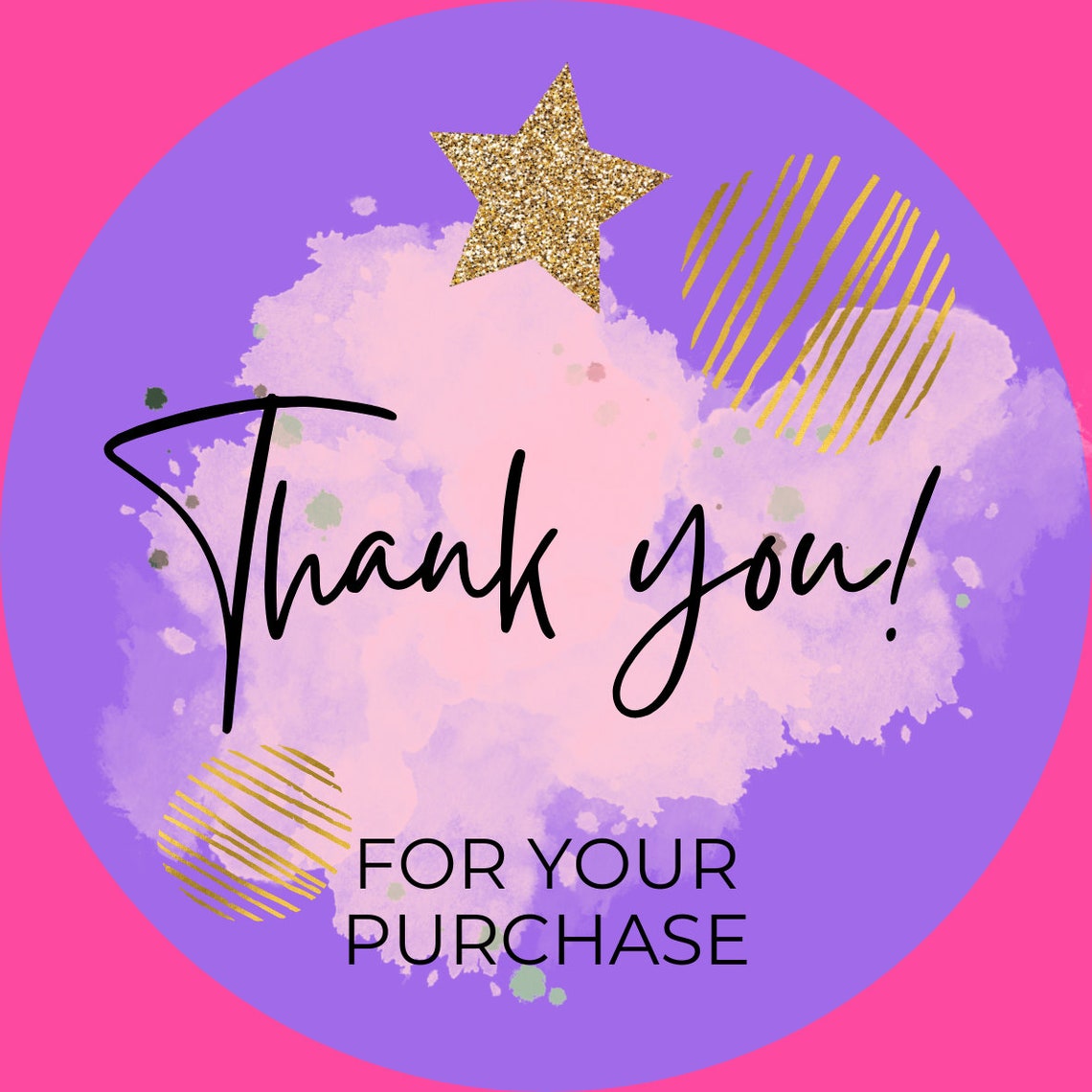 Circular Thank You Templates - Etsy