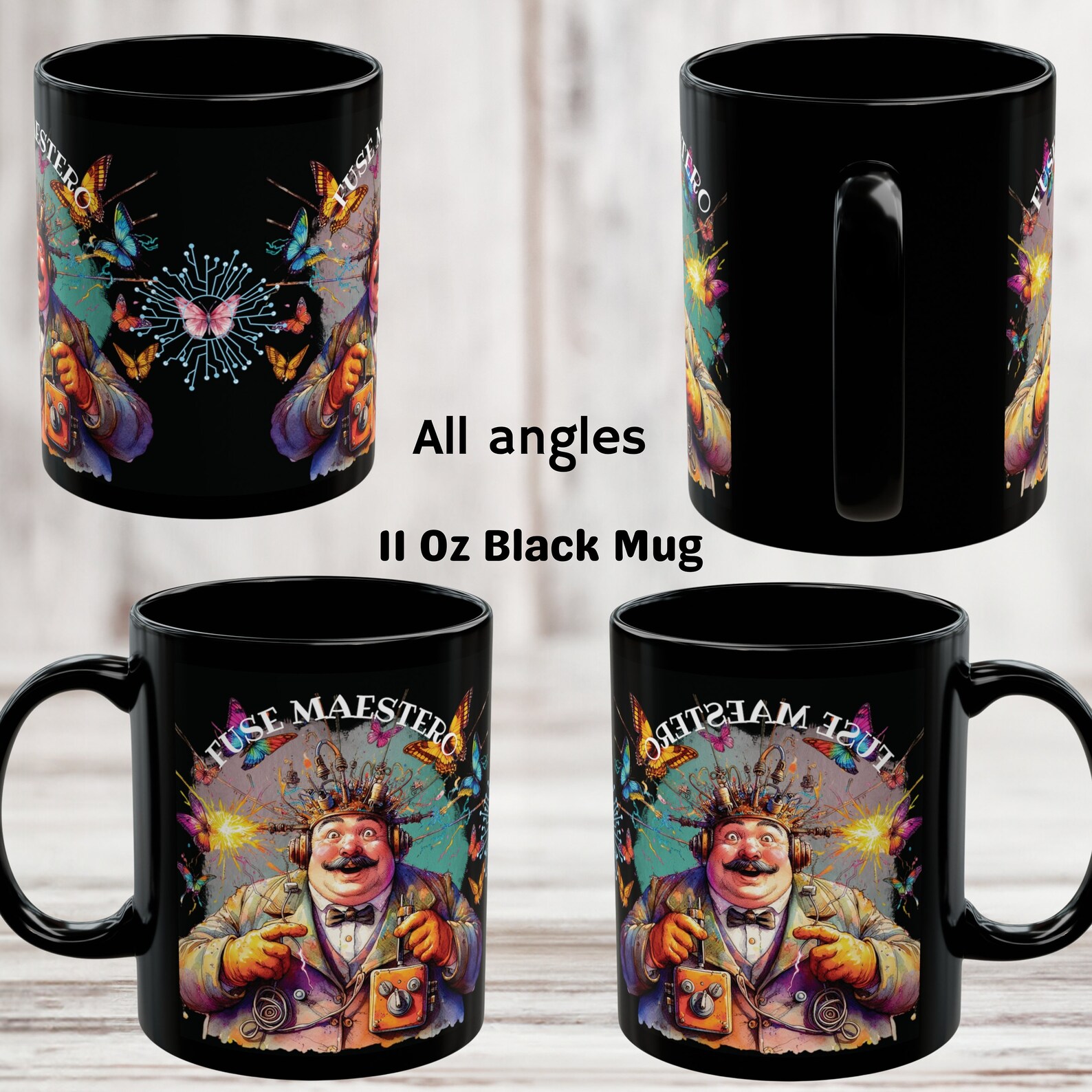 Funny Electrician Mug Fuse Maestro Mug, Adult Humor Cool Dad Husband ...