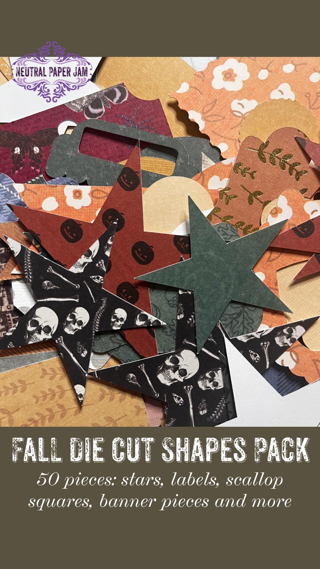 Fall Die Cut Shapes Pack – 50 Autumn Scrapbooking Pieces - Etsy