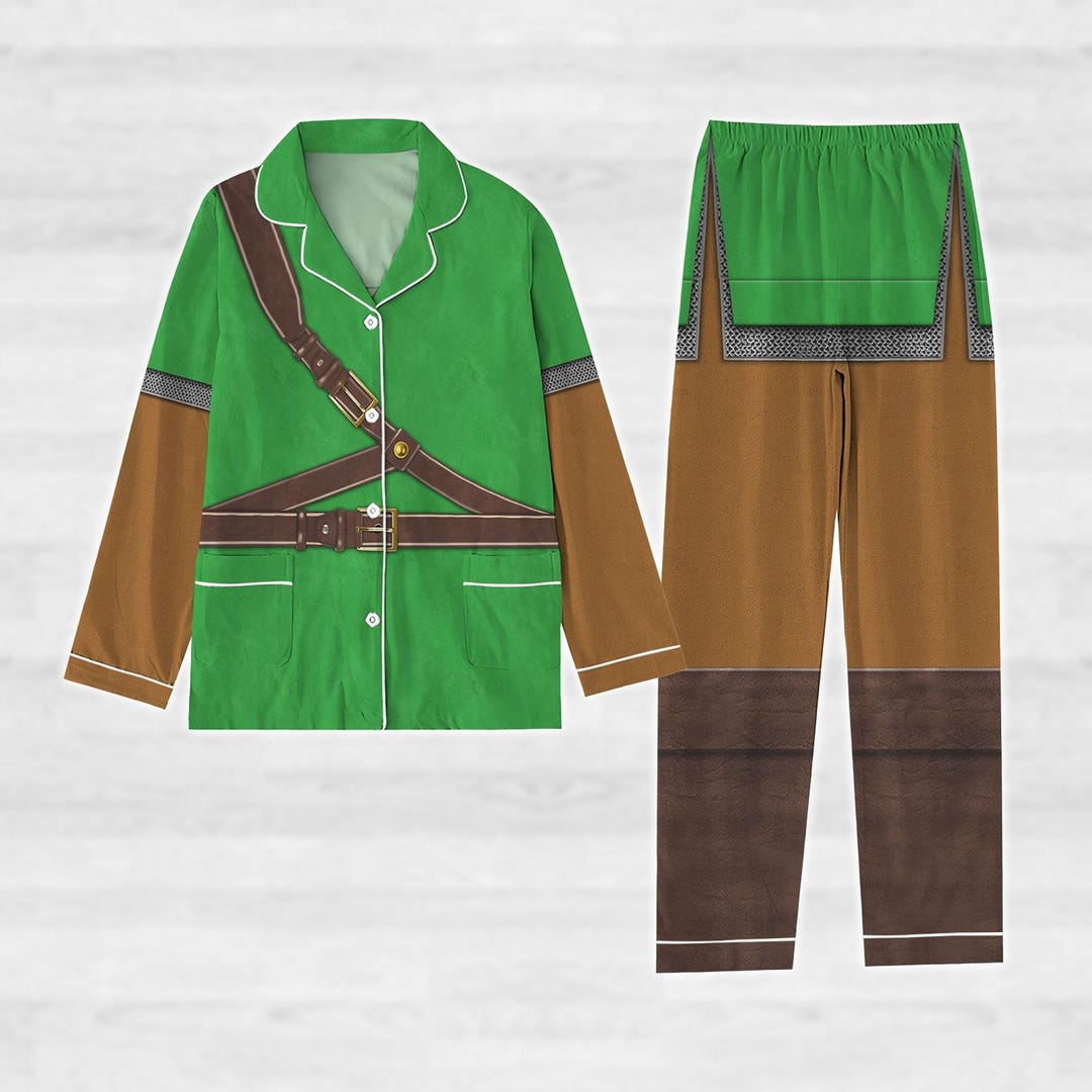 Link Legend of Zelda Cosplay Pajamas, Link Zelda Pajamas Set, Legend of ...
