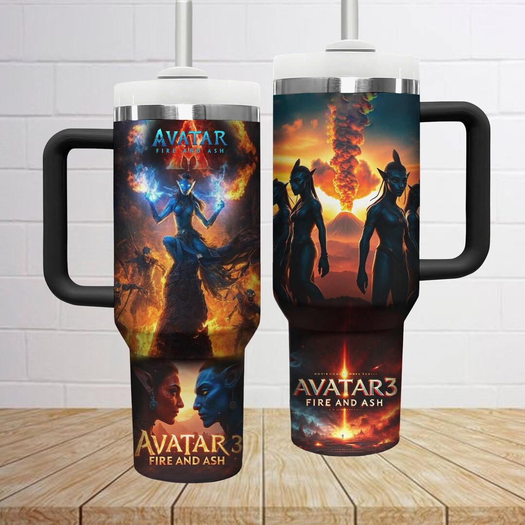 Disney Avatar Fire and Ash 40oz Tumbler, Avatar 3 Tumbler Cup, Fire and ...