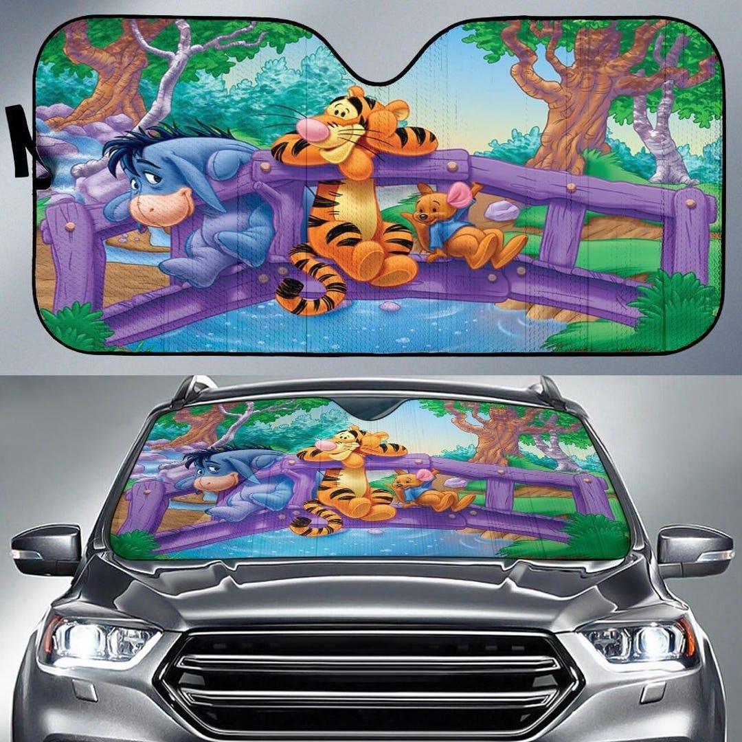 Winnie the Pooh Car Sunshade, Pooh Bear Car Sunshade, Pooh Eeyore ...