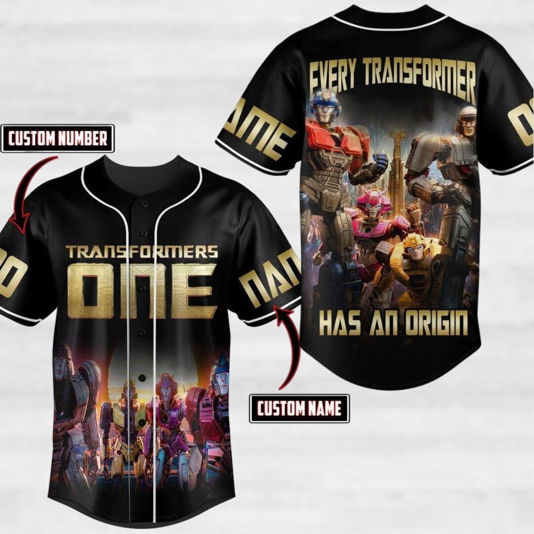 Custom Transformers One Baseball Jersey, Autobots Jersey Shirt ...