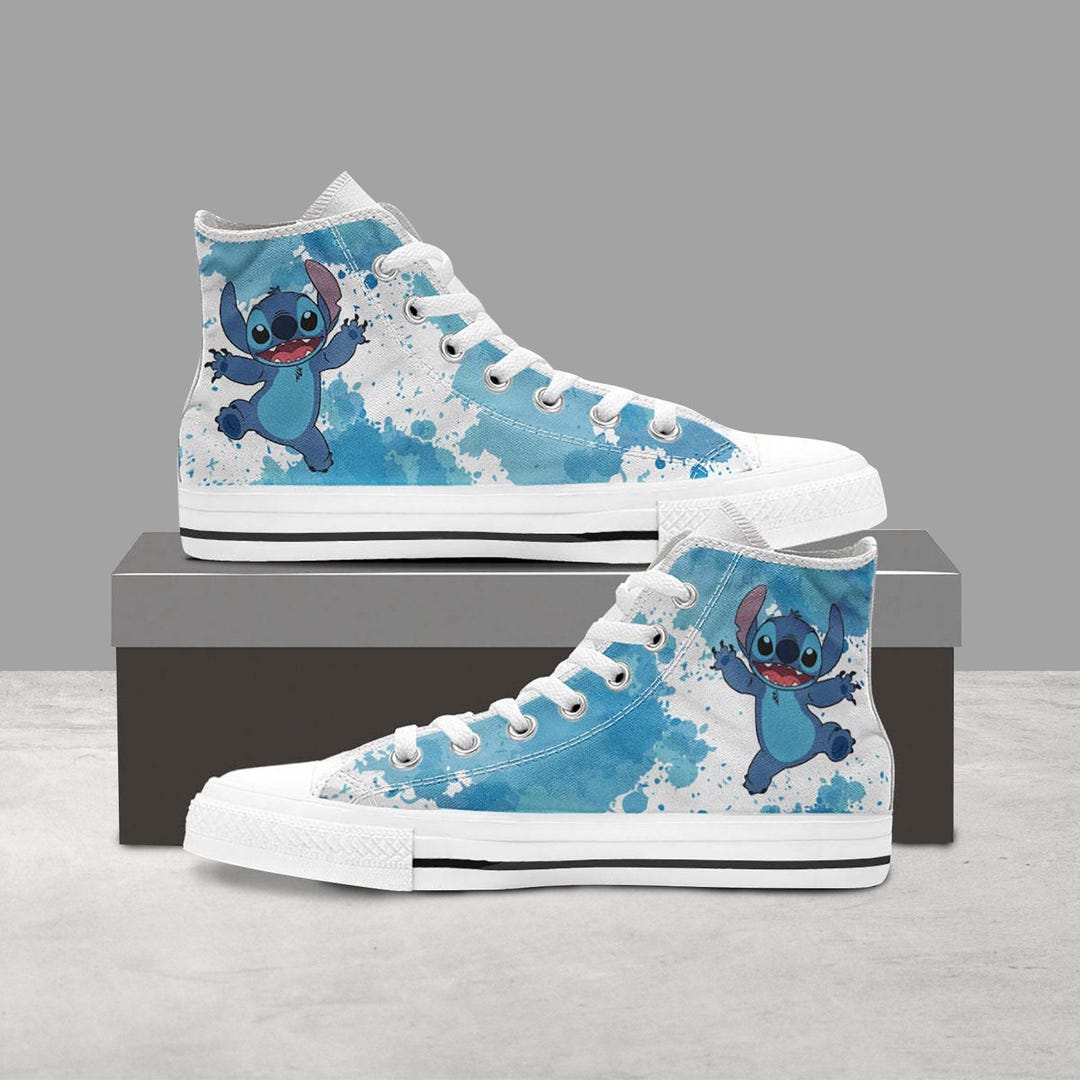Funny Stitch Shoes, Disney Stitch Canvas Shoes, Lilo and Stitch ...