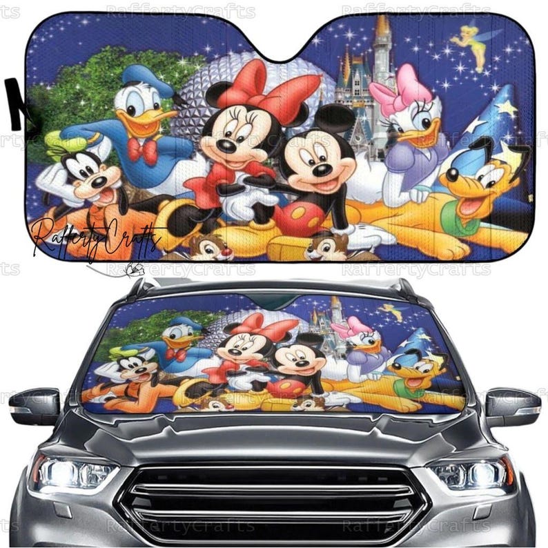 Mickey and Friends Car Sun Shade, Disney Friends Car Shade, Magic ...