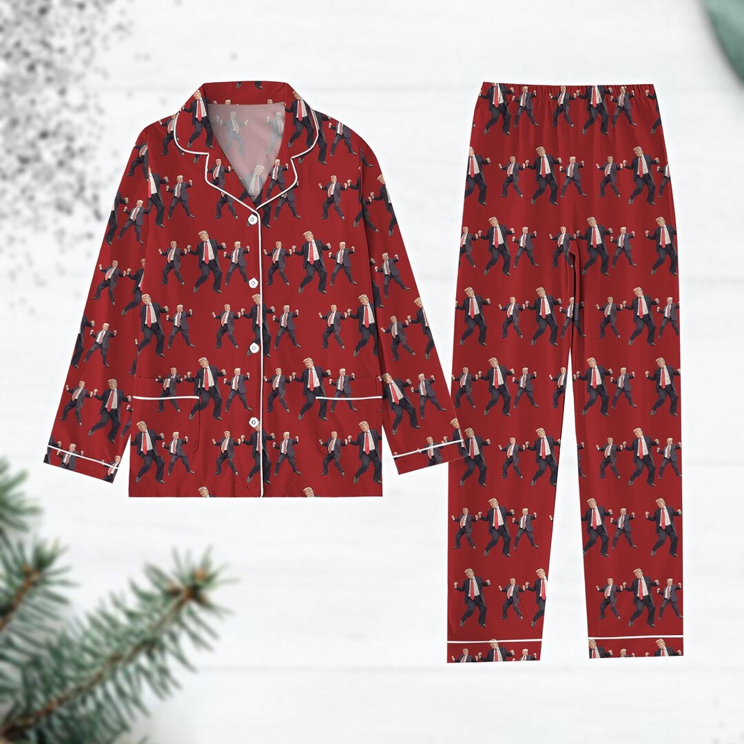 Trump Dancing Pajamas, President Trump Pajamas Set, Humorous Trump ...