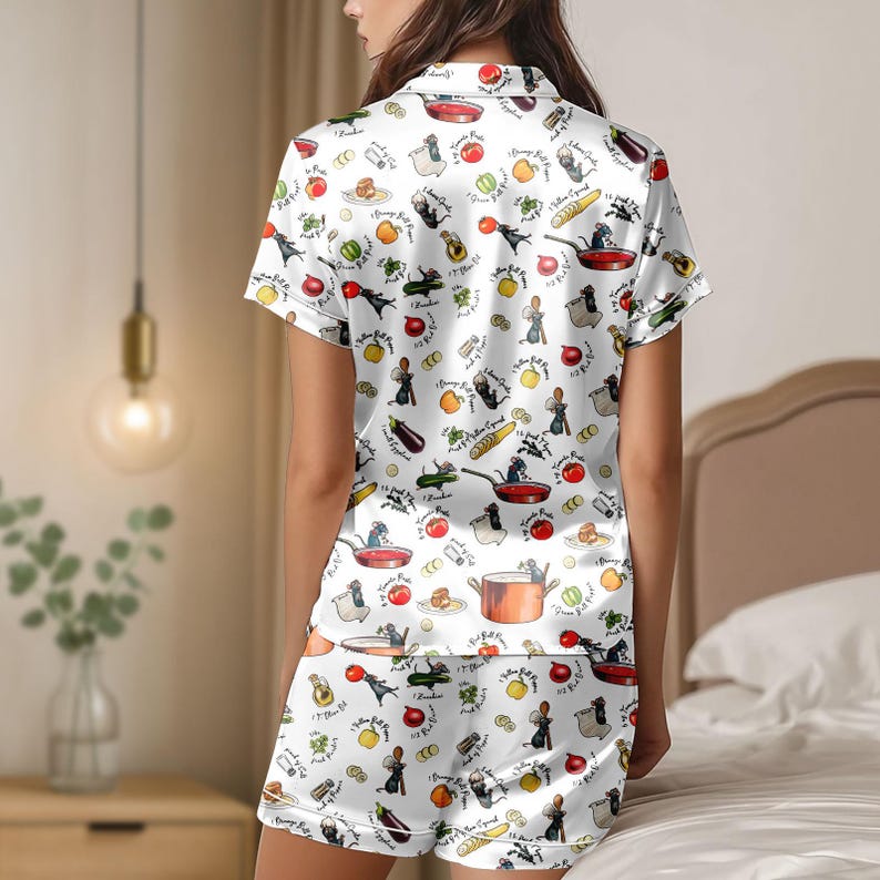 Little Chef Remy Satin Pajamas, Disney Ratatouille Paris France Women ...