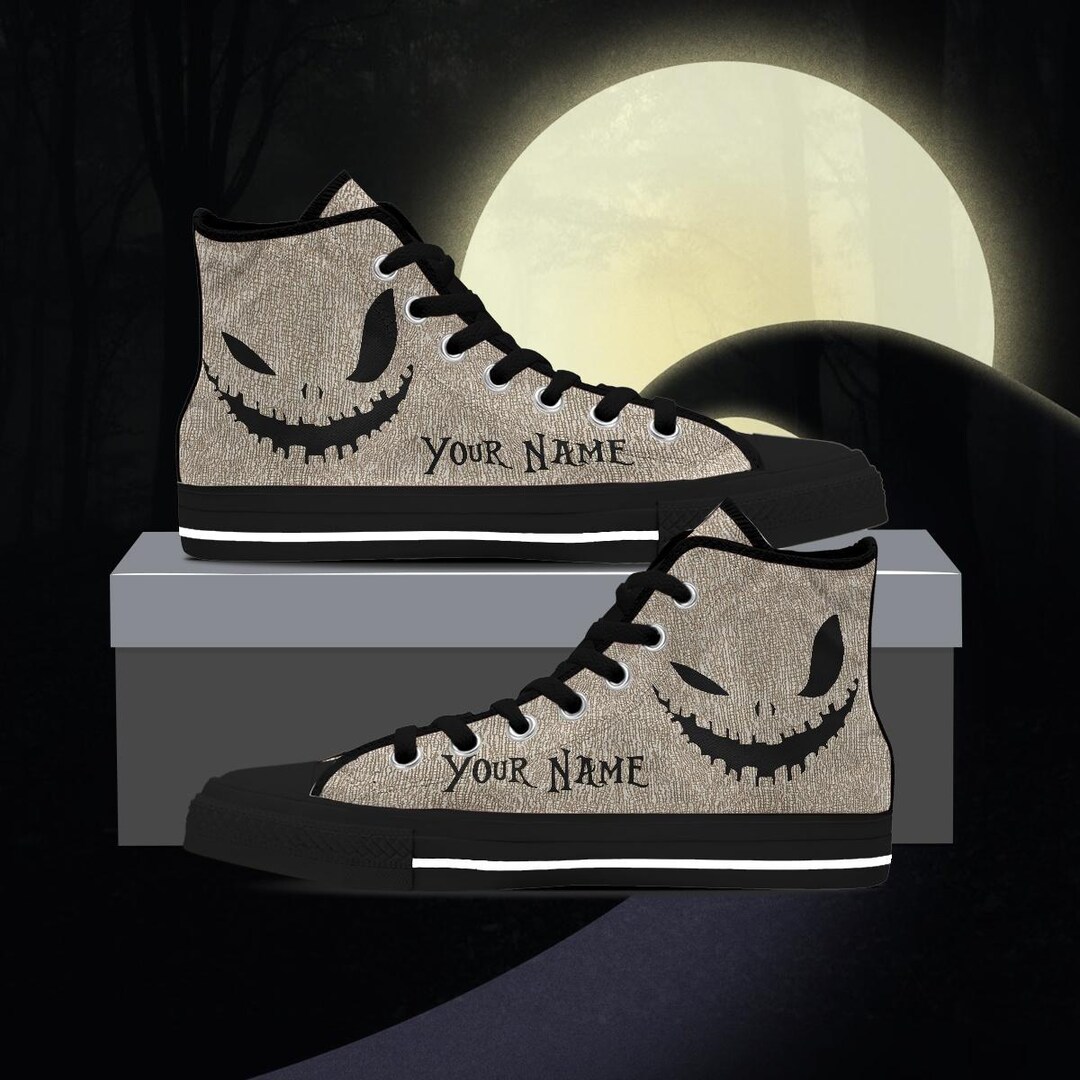 Halloween Oogie Boogie Shoes, Custom Boogie Man Sneakers, Nightmare ...