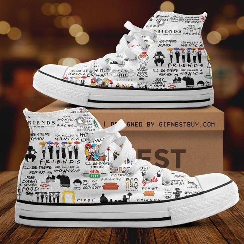 Vintage Friends Shoes, Friends Tv Show Sneakers, Friends Smelly Cat ...