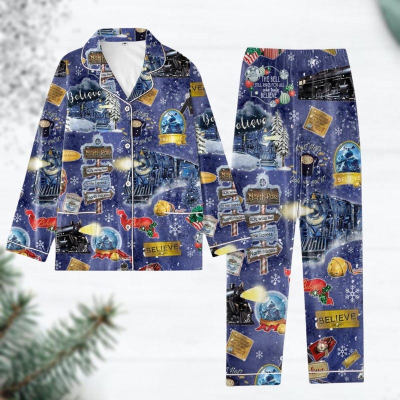 Polar Express Pajamas - Etsy