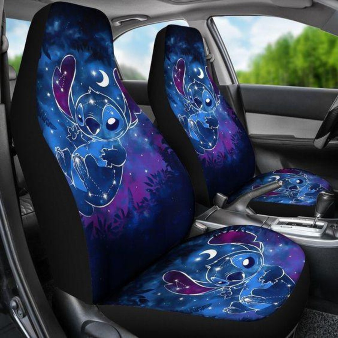 Stitch Car Seat Covers, Disney Car Decoration, Cartoon Movie Auto Seat ...