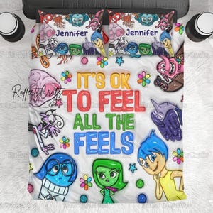 Disney Pixar Inside Out Bedding Set, Inside Out 2 Bed Set, It's Okay to ...