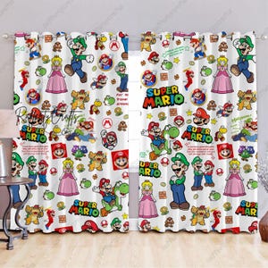 Super Mario Bros Curtain - Etsy