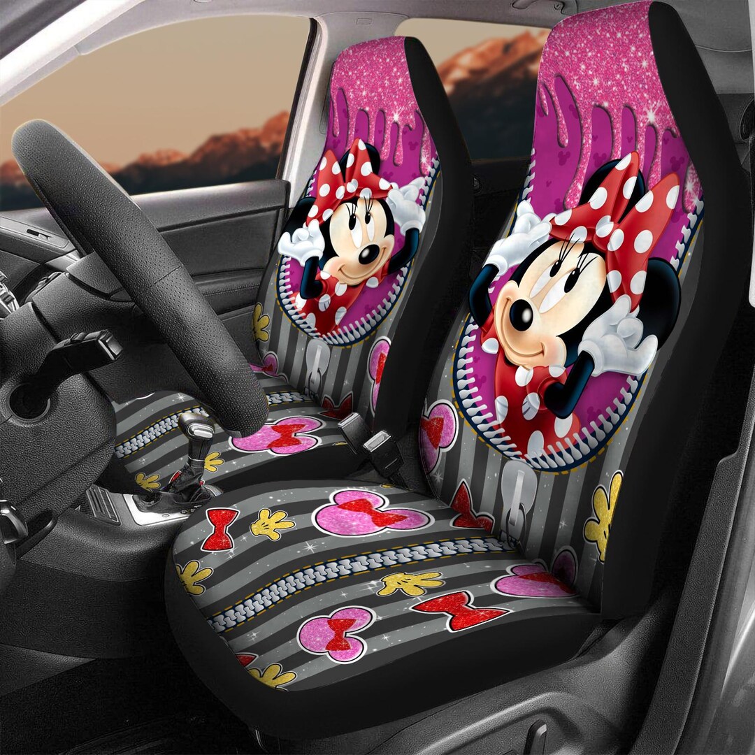Disney Minnie Mouse Car Covers, Cute Minnie Carseat Cover, Cartoon Car ...